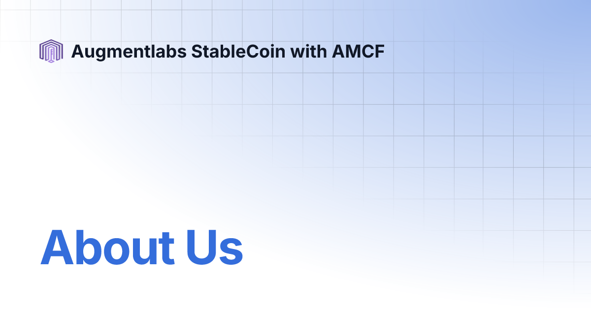 About Us | Augmentlabs StableCoin with AMCF